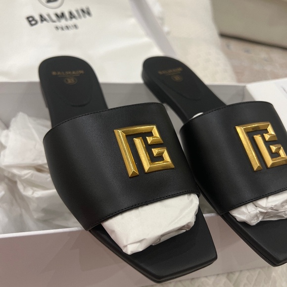 Balmain | Shoes | Balmain Dafne Slides In Black | Poshmark